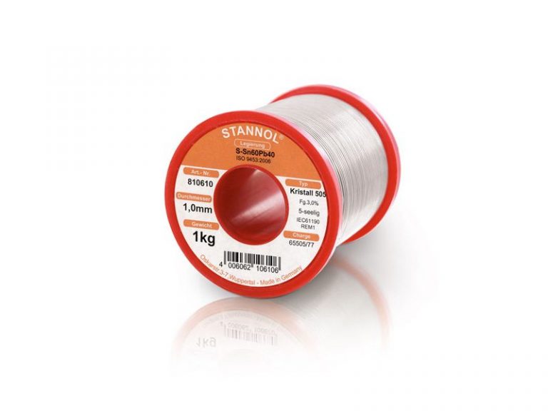 Stannol Sn60/Pb40 Leaded Solder Wire KR505 Flux (3 Sizes) | ELMI