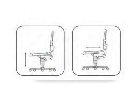 Economy ESD Chair (Wheels, H48-61cm) | ELMI