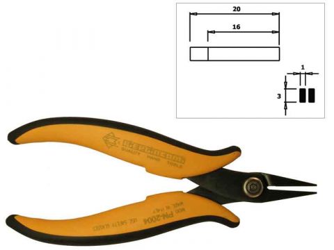 Piergiacomi PN 2004 – Flat-Nose Pliers (Short, Smooth Jaws) | ELMI