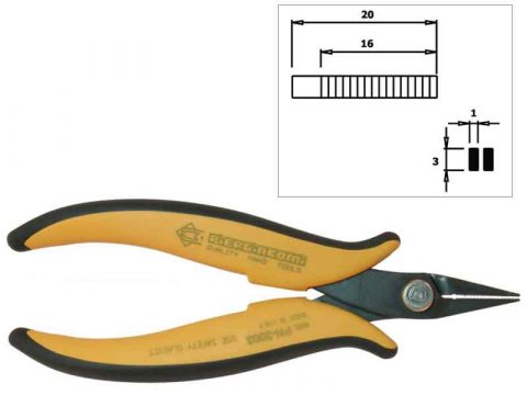 Piergiacomi PN 2003 – Flat-Nose Pliers (Short Serrated Jaws) | ELMI