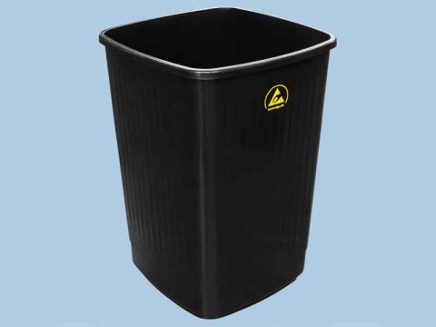 ESD Conductive Waste Bin with Lid (36x36x65cm, 50L) | ELMI